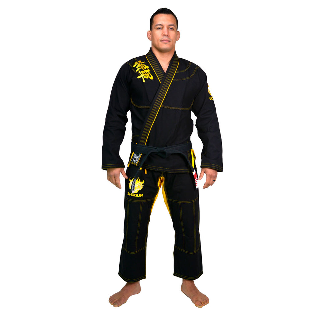 Shogun 'Kanji' Ultra-Light Black and Gold BJJ Gi – Shogun Fight Apparel